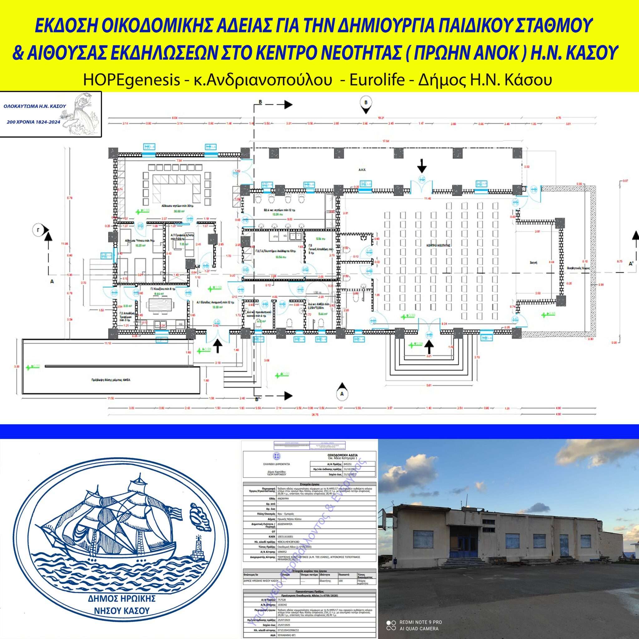 ΕΚΔΟΣΗ ΟΙΚΟΔΟΜΙΚΗΣ ΑΔΕΙΑΣ ΓΙΑ ΤΗΝ ΔΗΜΙΟΥΡΓΙΑ ΠΑΙΔΙΚΟΥ ΣΤΑΘΜΟΥ ΣΤΗΝ Η.Ν ...